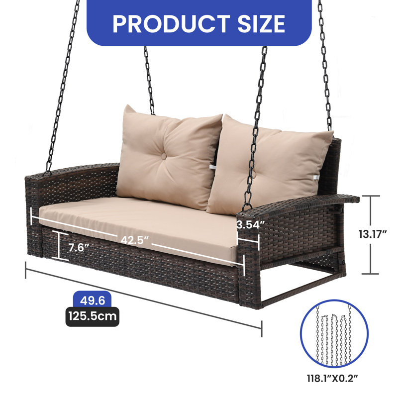 Ebern Designs Sayle 2 Person Porch Swing | Wayfair